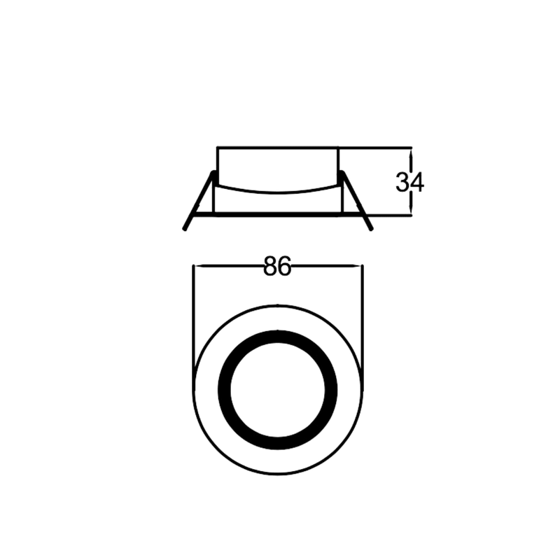 Estevez Luminario LED 5W 2700K, Empotrado para Plafón, Modelo 19199-0-